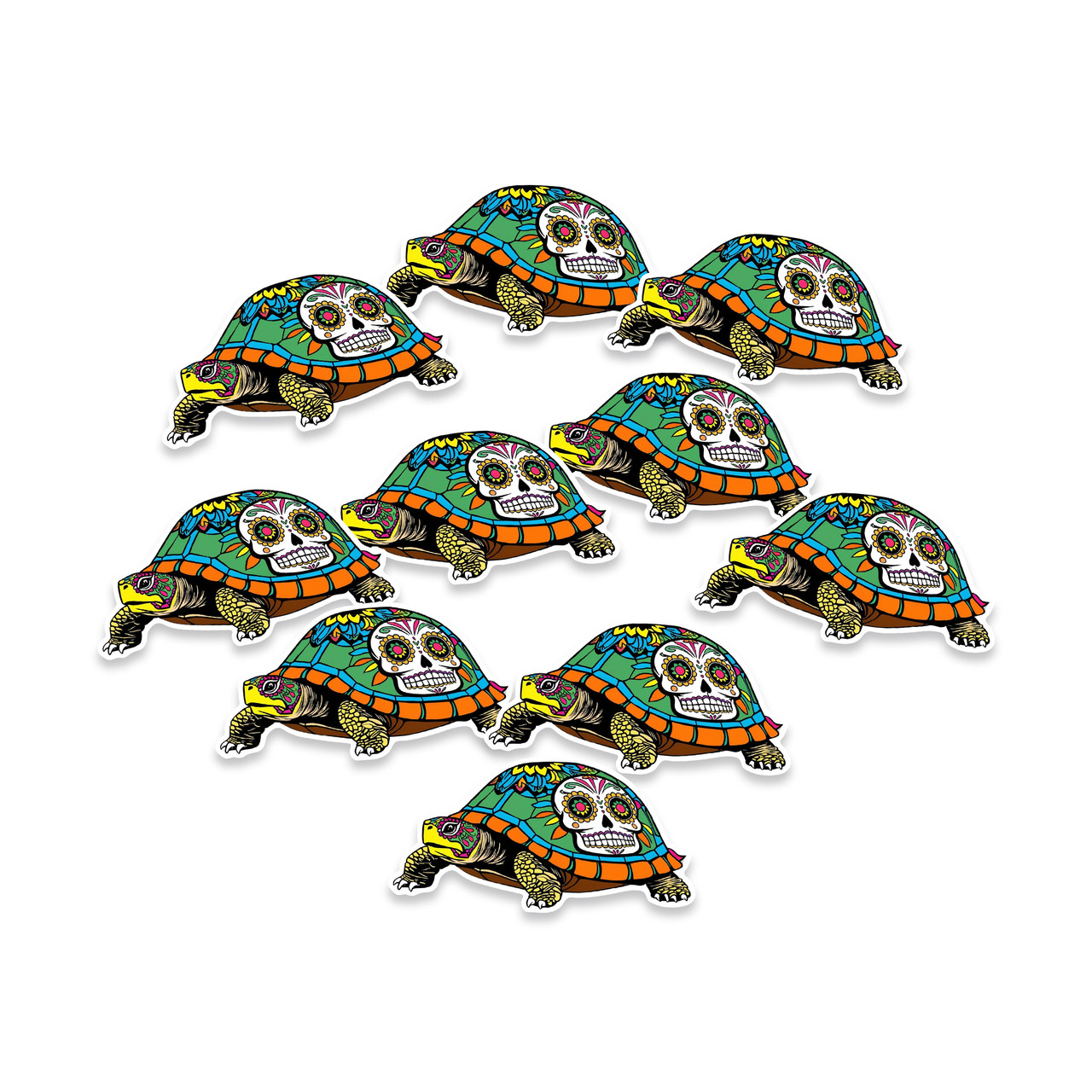 Turtle Sugar Skull Sticker