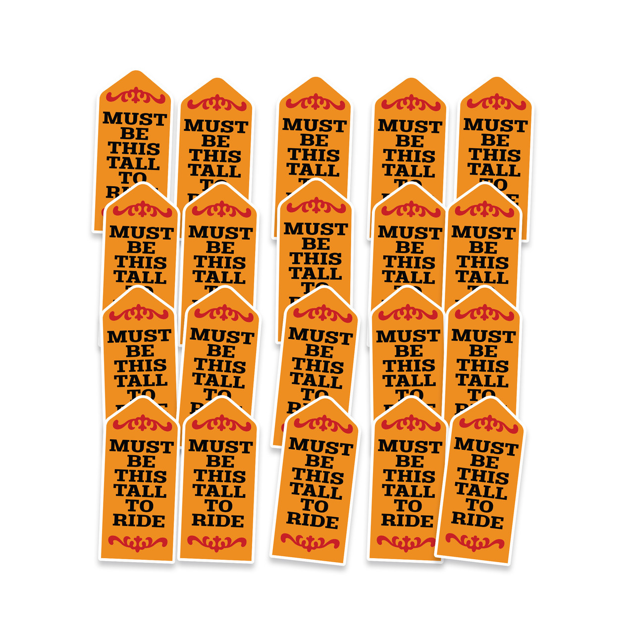 "Must Be This Tall to Ride" Sticker – Funny Amusement Park Decal