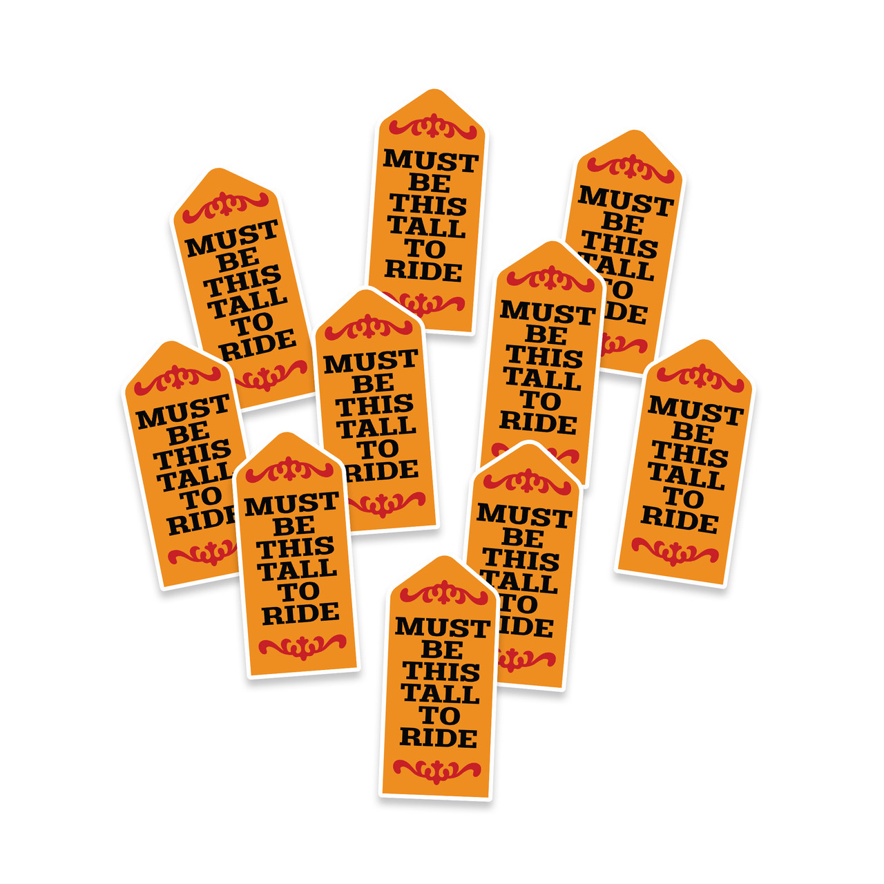 "Must Be This Tall to Ride" Sticker – Funny Amusement Park Decal