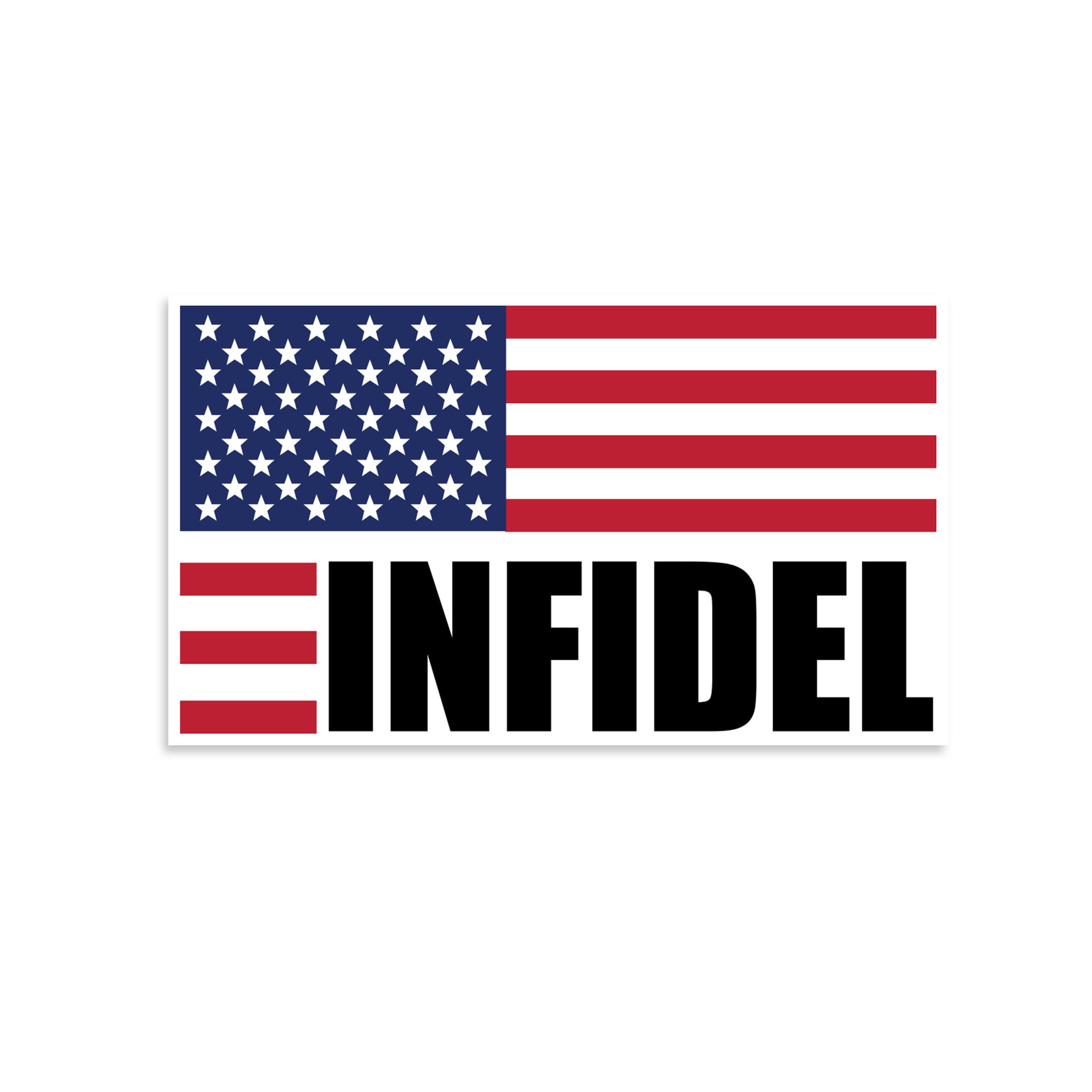 US Flag Infidel Sticker