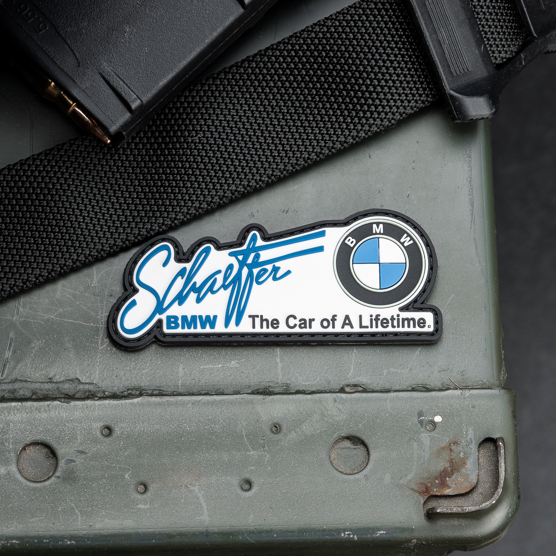 Ashley Schaeffer BMW PVC Morale Patch Eastbound and Down.