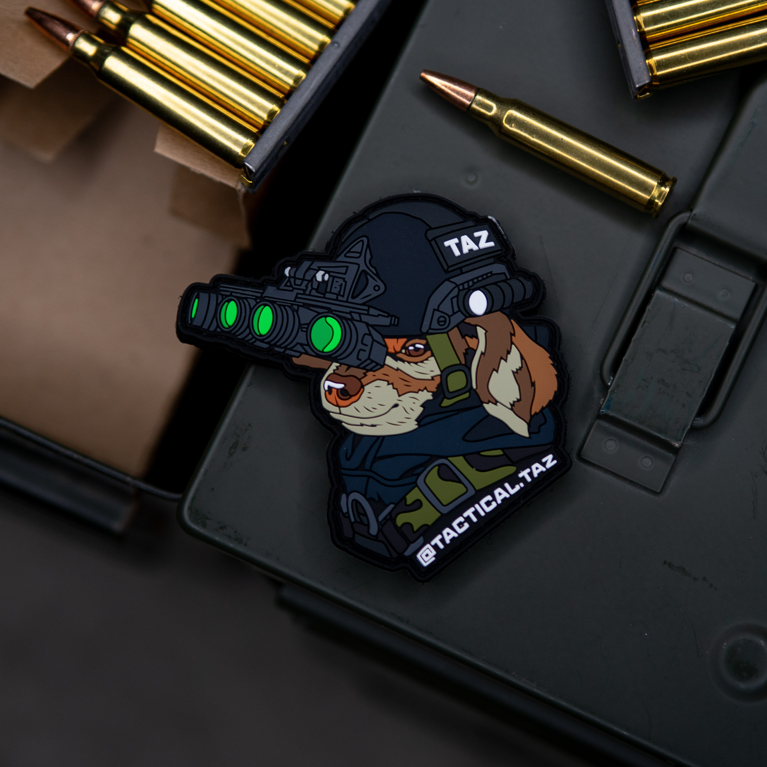 Tactical Taz NODS PVC Morale Patch and Sticker