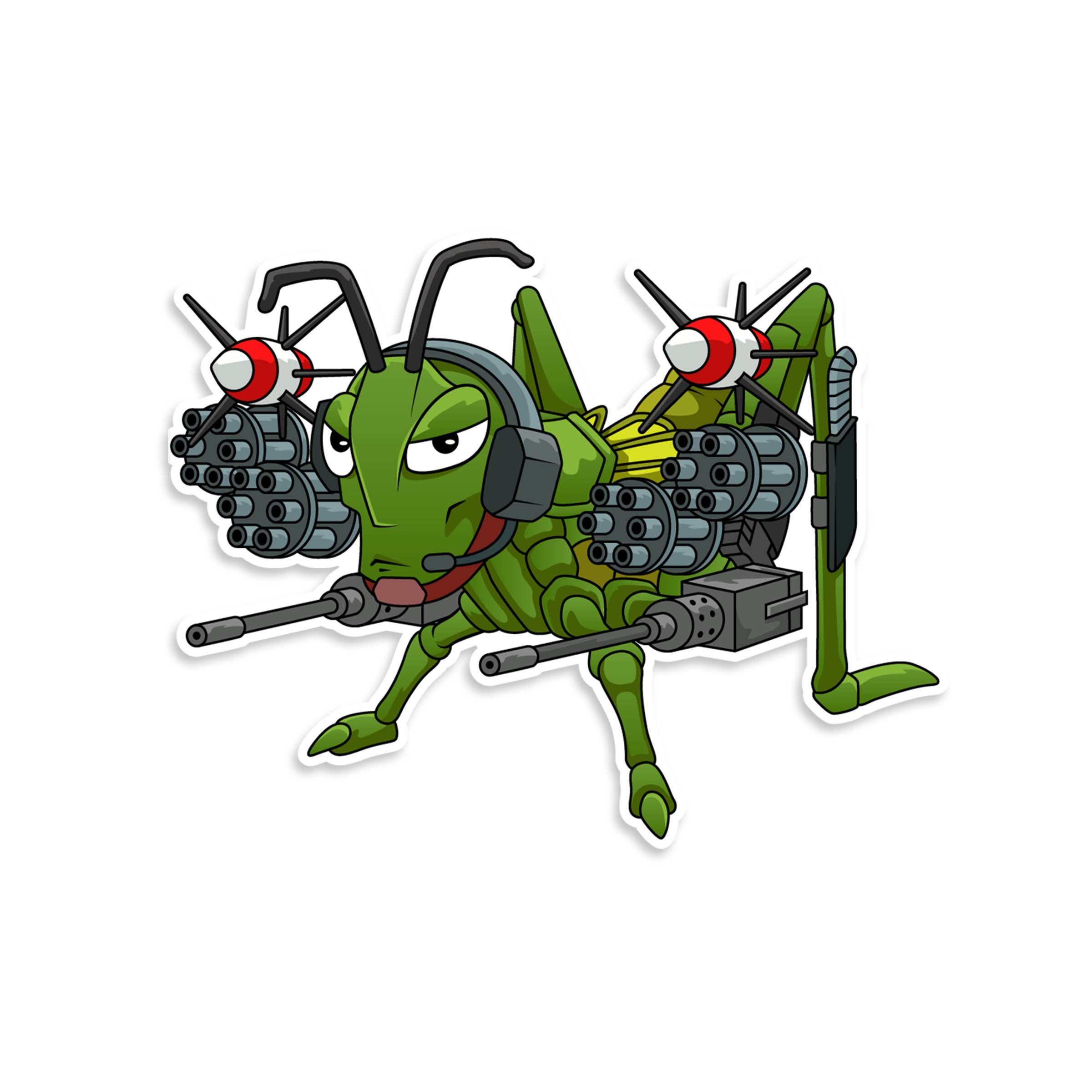 Gun Safe Sticker Tactical Grasshopper 2A Vinyl Decal