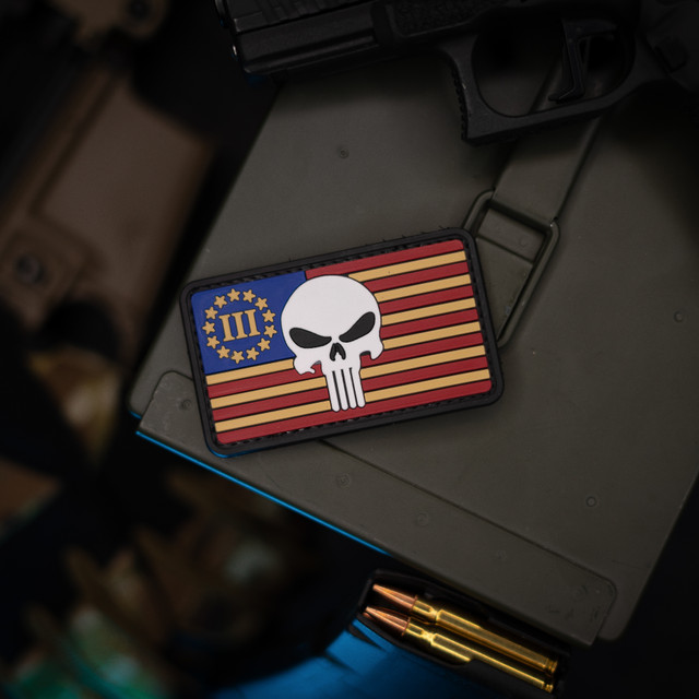 US Flag Three Percenter Sticker