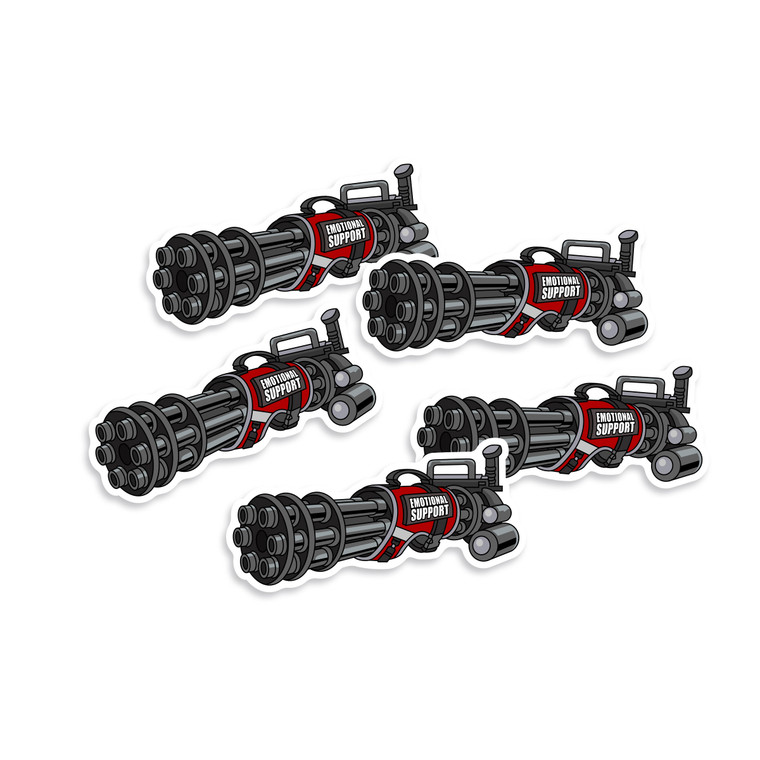 Emotional Support Minigun Sticker