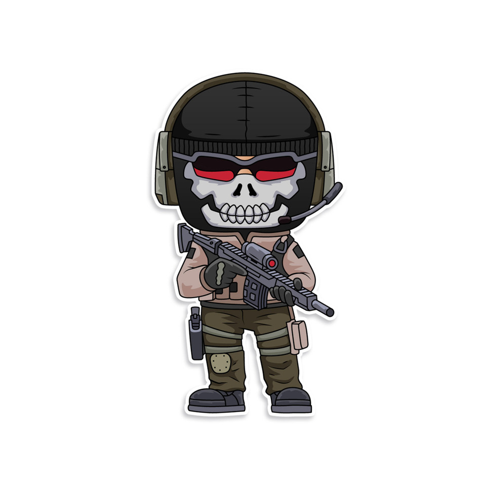 Call of Duty Characters Set Chibi Style Vinyl Stickers