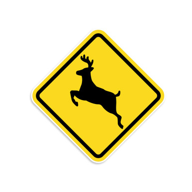 Deer Crossing Sticker
