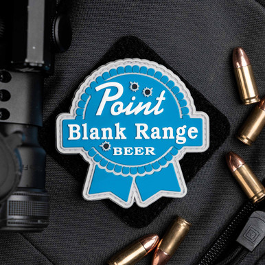 Point Blank Range Beer - PVC Morale Patch Hook Backed