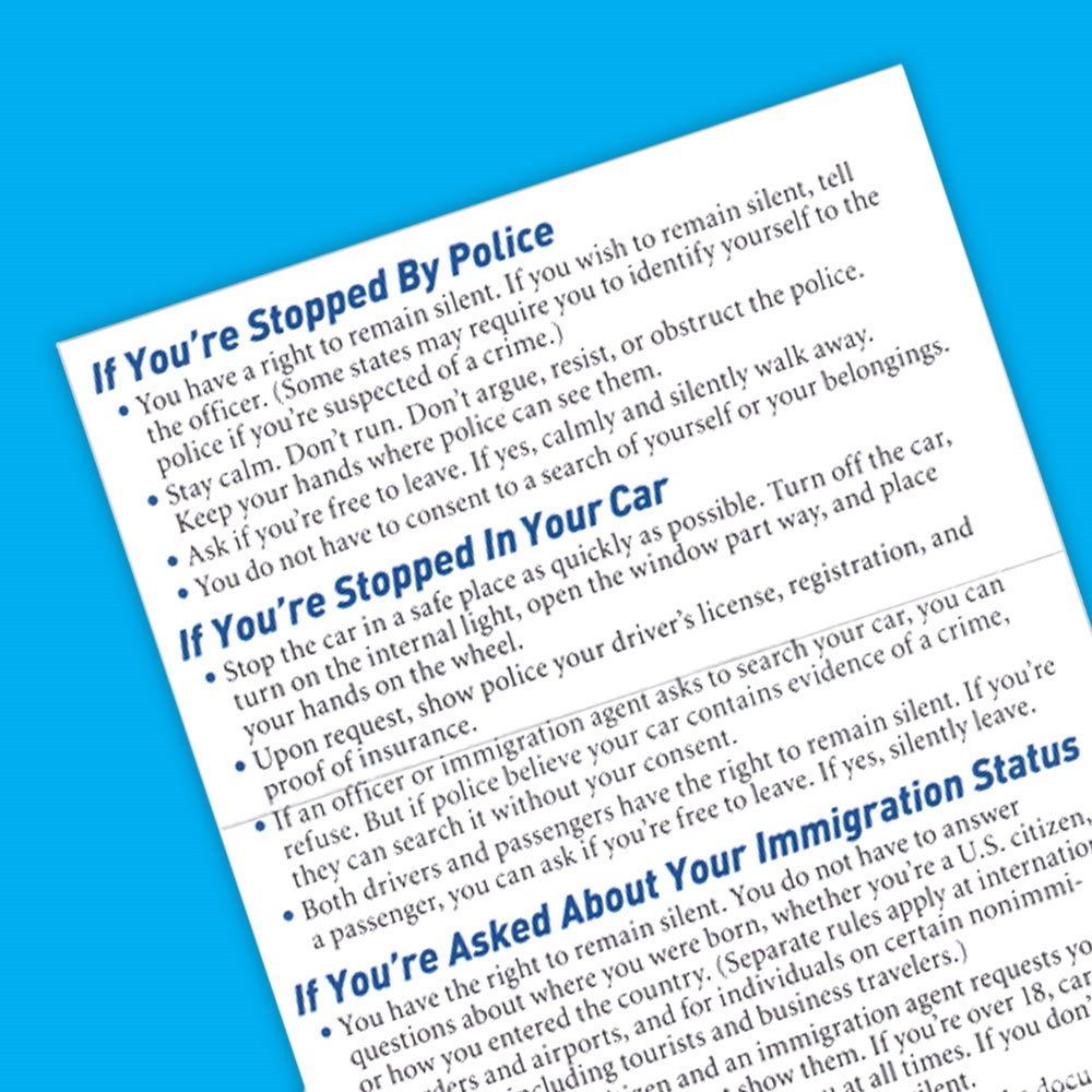 Know Your Rights - Immigration (10 Pack) - ACLU