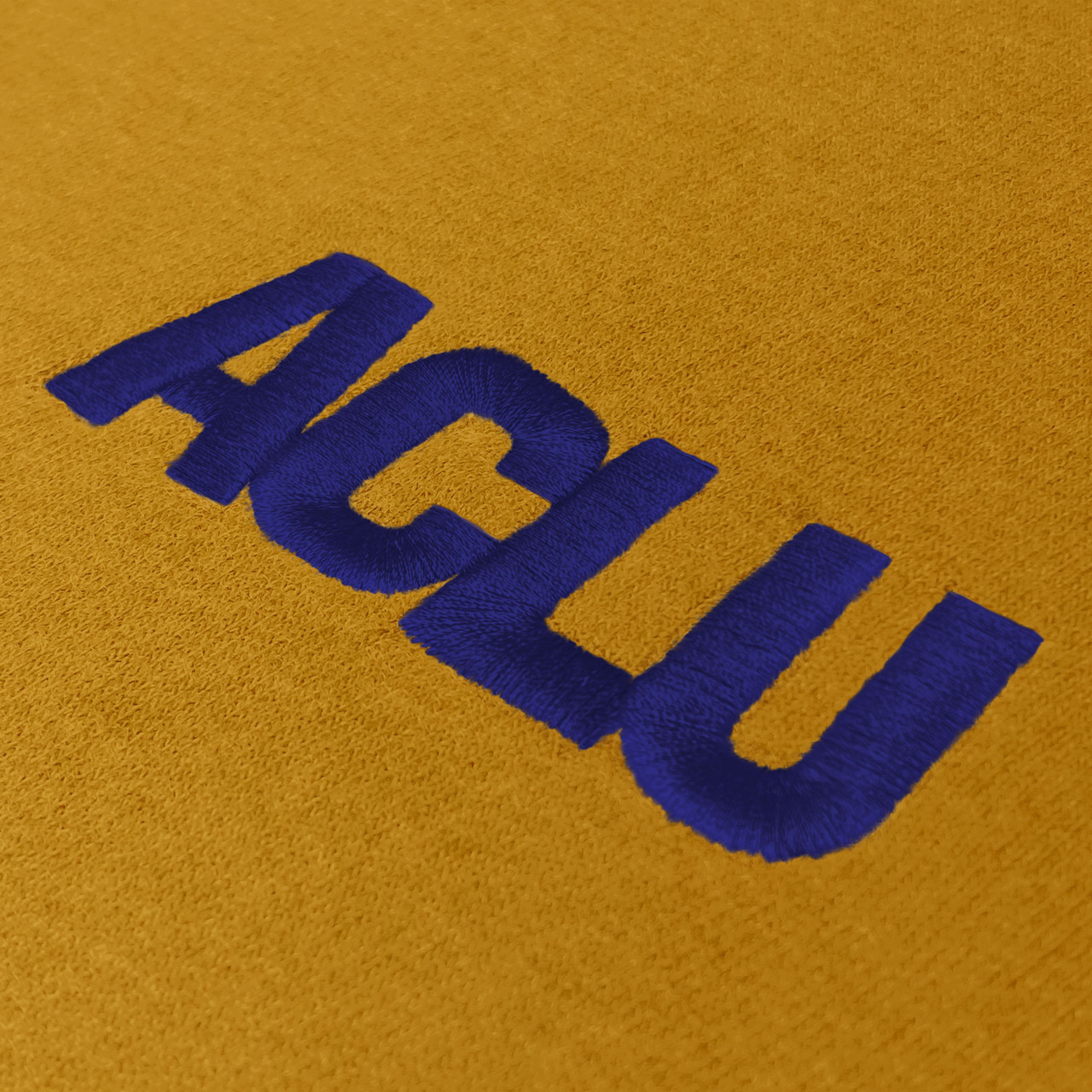 ACLU Stitched Logo Sweatshirt - Mustard - ACLU
