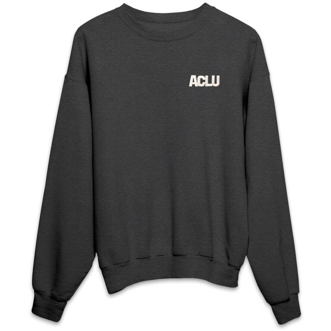 ACLU Stitched Logo Sweatshirt - Grey - ACLU