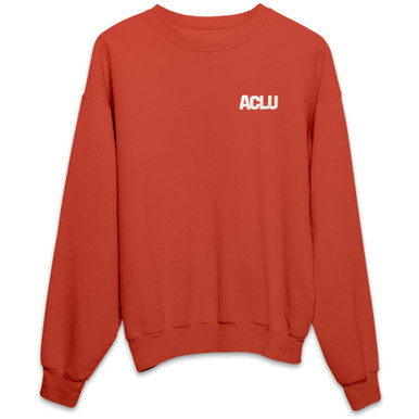 ACLU Stitched Logo Sweatshirt - Red - ACLU