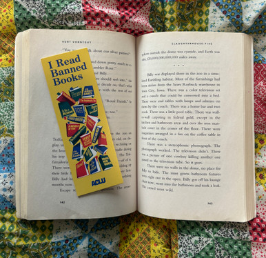 I Read Banned Books Bookmark - Yellow - ACLU