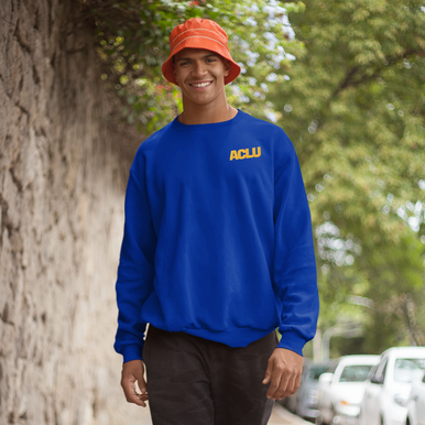ACLU Stitched Logo Sweatshirt - Royal Blue - ACLU