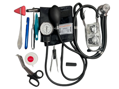 Nursing/Medical/Vet Student's Kit with Deluxe Aneroid Sphygmomanometer
