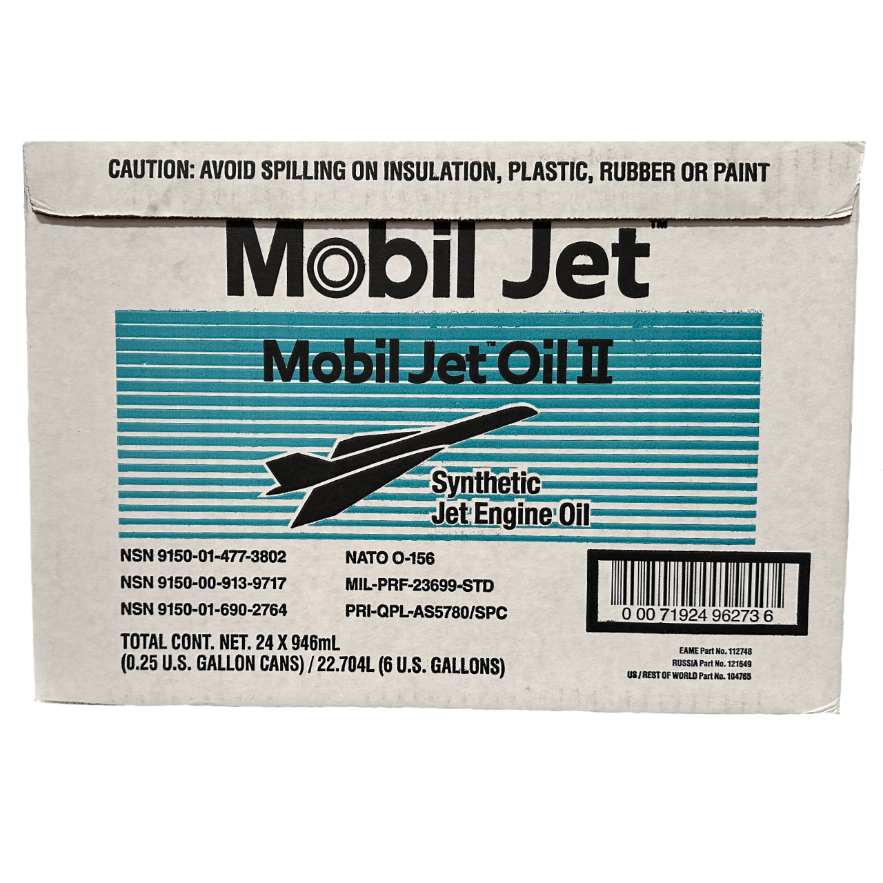 Mobil Jet Oil II (Single Quart Cans)
