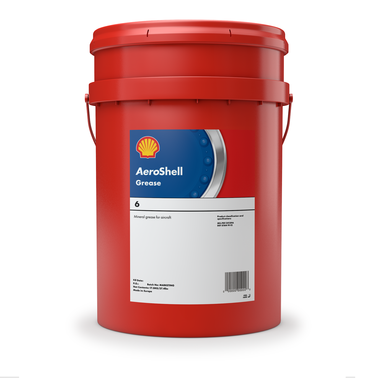 AeroShell Grease 6 General Purpose Airframe Grease (37.5lb Pail)