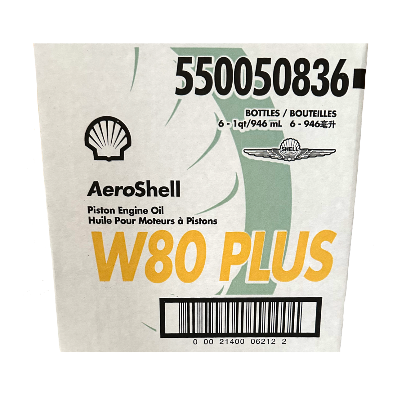 AeroShell W80 Plus Oil - Case of 6 Quarts