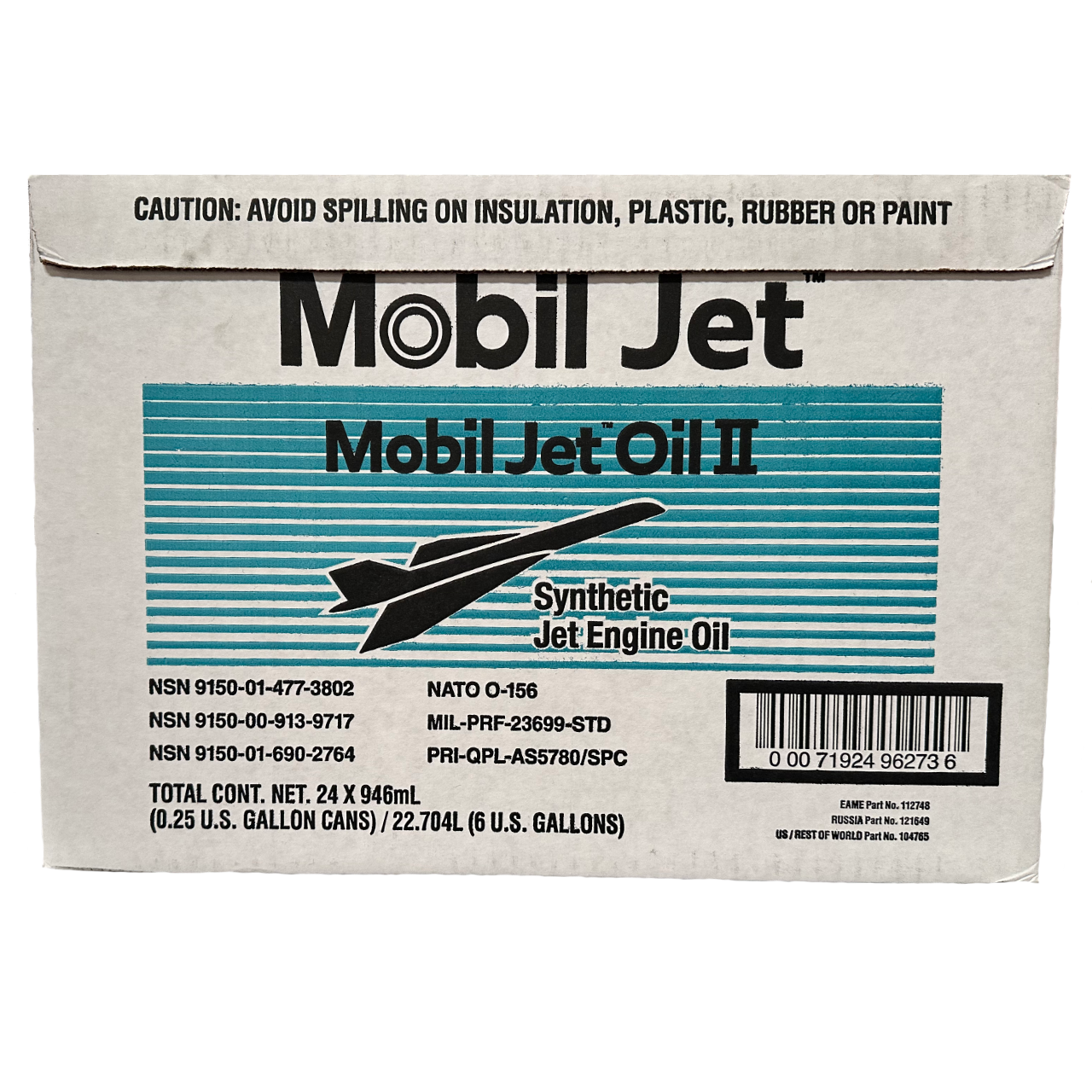 Mobil Jet Oil II (Single Quart Cans)