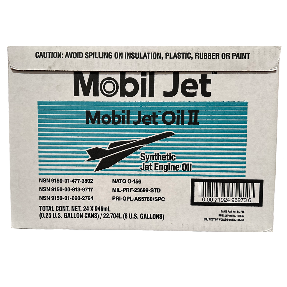 Mobil Jet Oil II (Single Quart Cans)