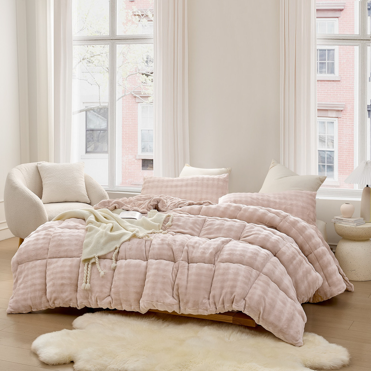 Git Puffy Cozy - Coma Inducer® Oversized King Comforter Set - Whisper Pink