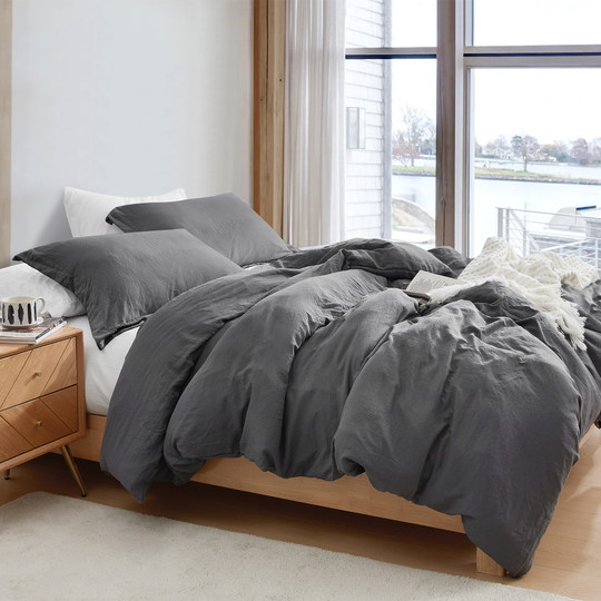Natural Loft Oversized Comforter - Pewter