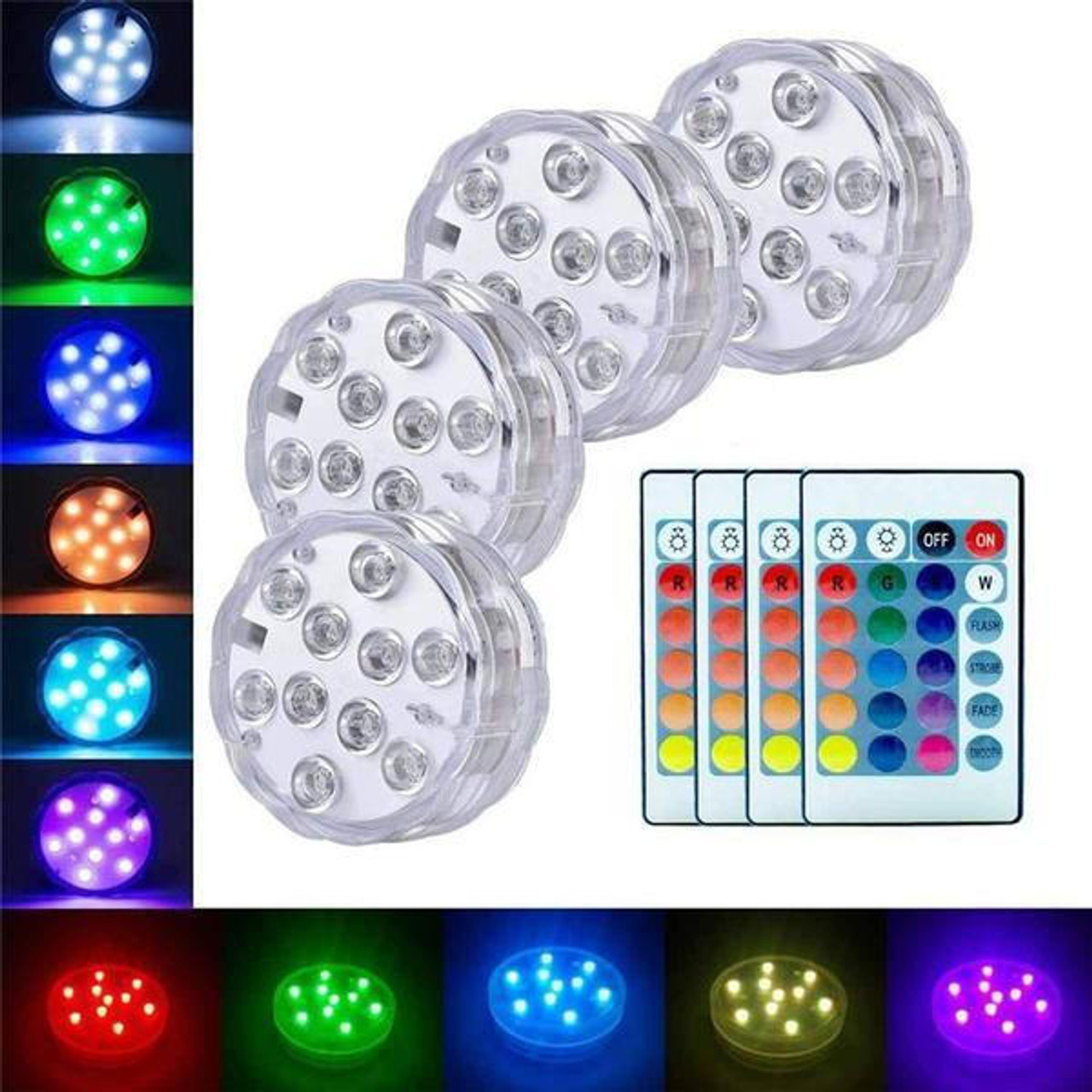 Lampes Led Submersibles Lot De 4