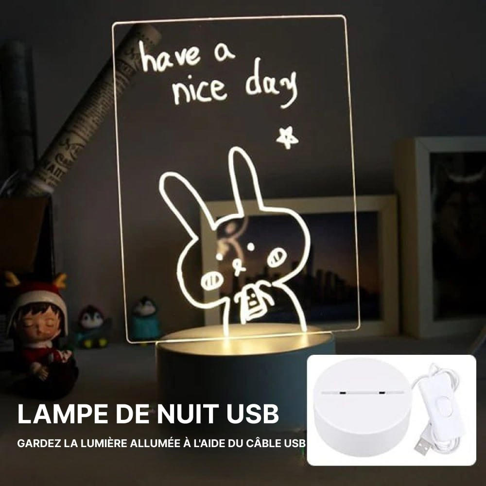 Tableau De Dessin à LED Réinscriptible - Planche à Dessin Lumineuse