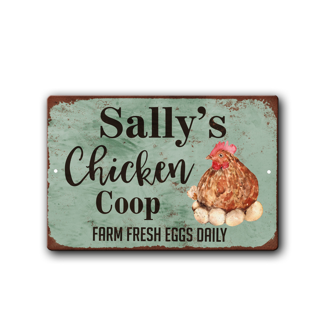 Personalized Chicken Coop Metal Sign | Blue Fox Gifts
