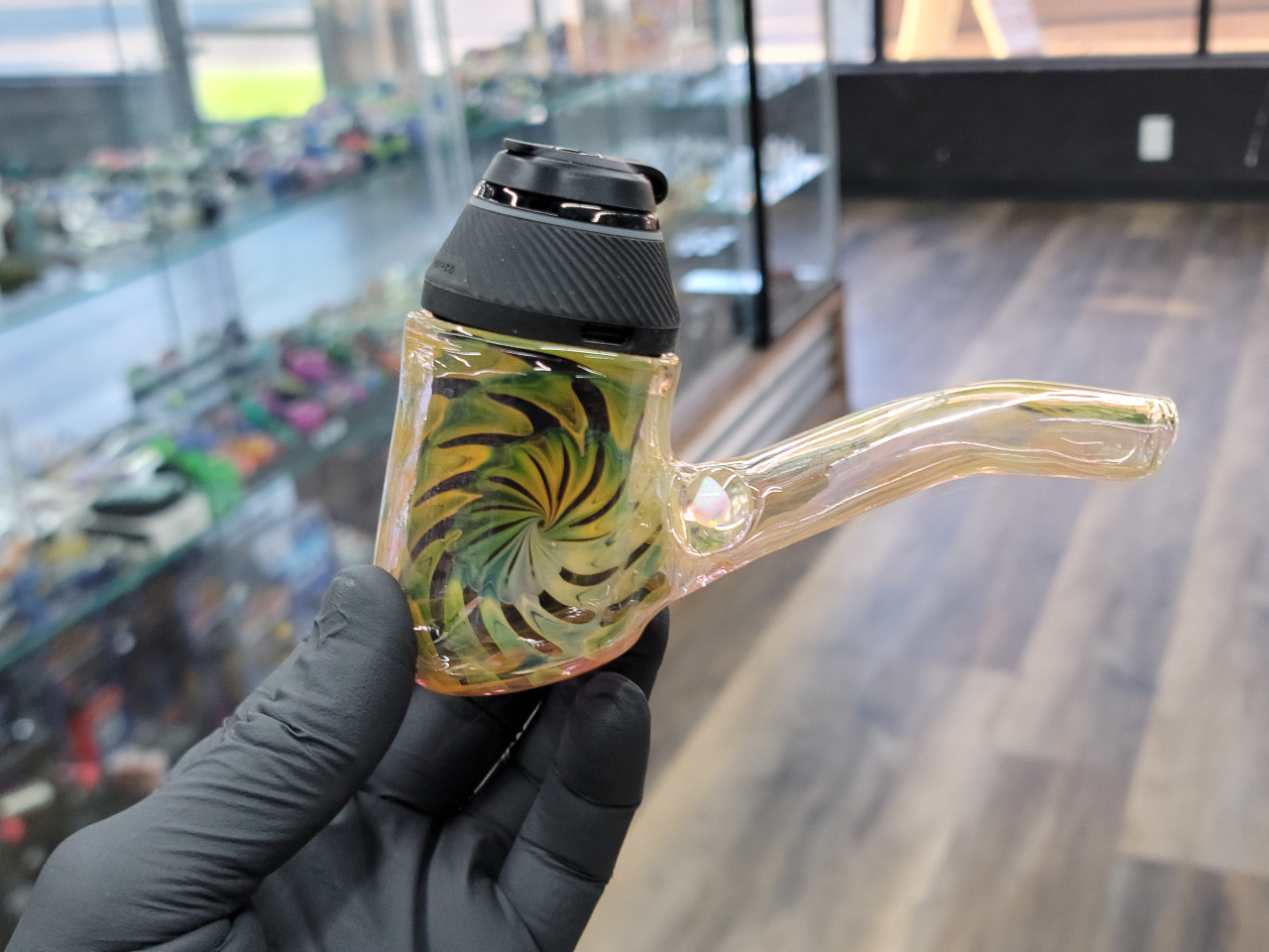 Dzglass Proxy Attachment Gold/Silver Fume Wrap n Rake Reversal #2