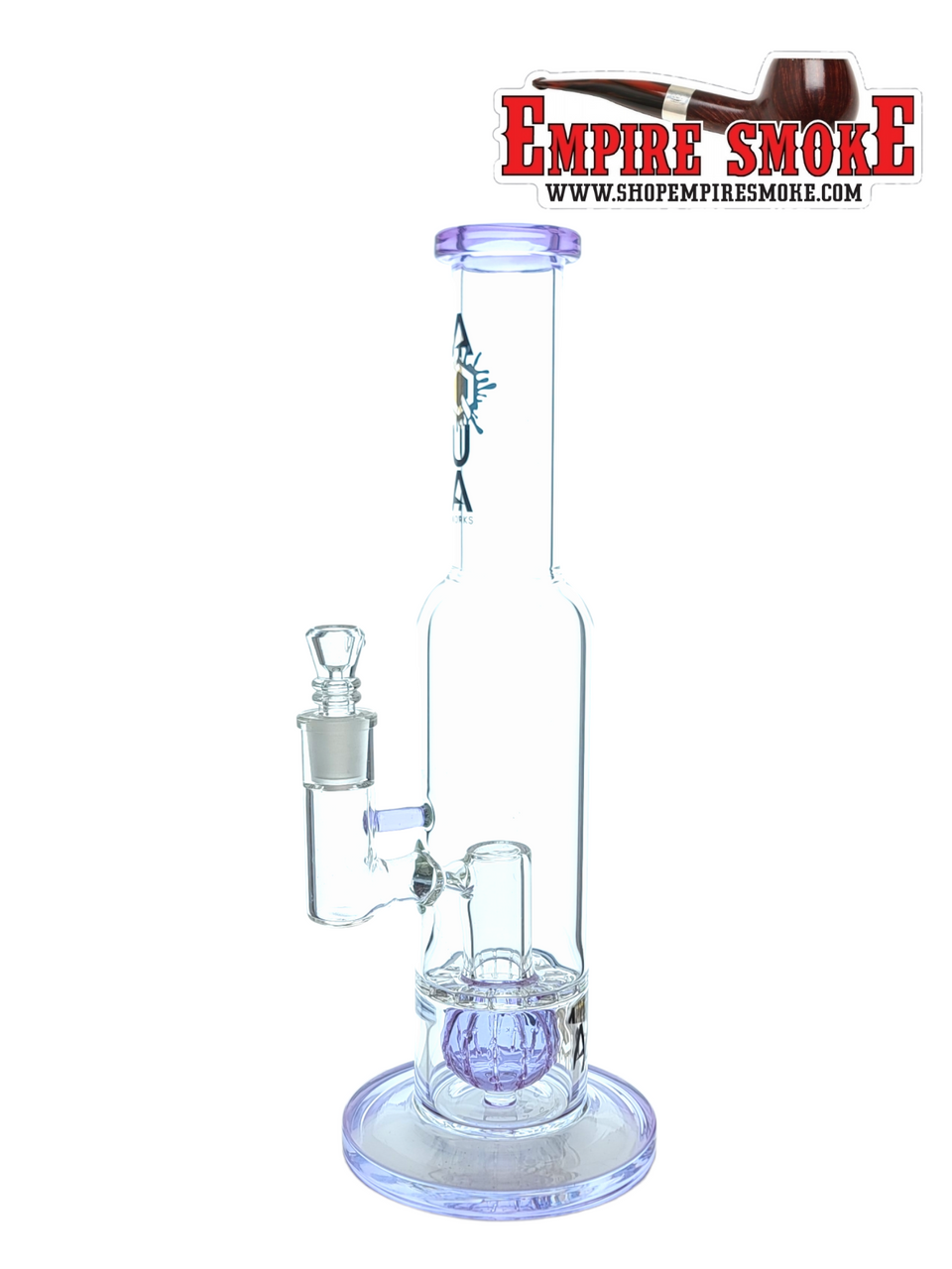 AQUA Works - Ratchet Perc Tube 14" Purple - Empire Smoke