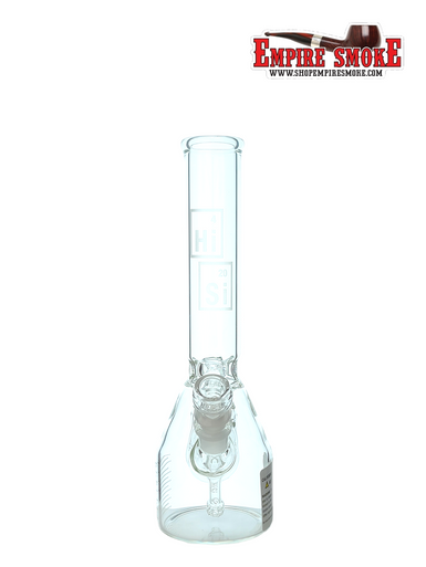 HiSi Glass- Jr. Double U Perc–13 Inch Beaker