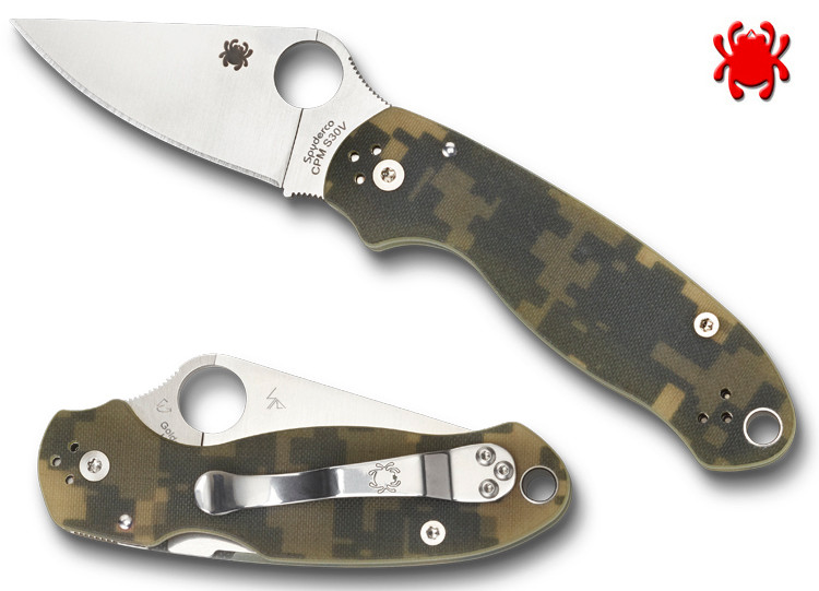Spyderco C223GPCMO Para 3 - 2.95" Satin Finish Plain Edge CPM-S45VN ...