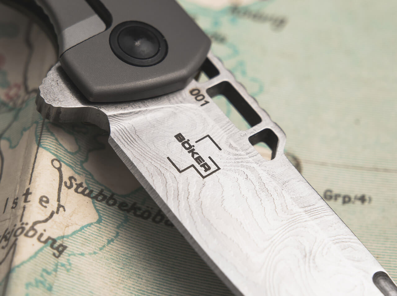 Boker Plus 01BO909DAM ME 109 Damast Folder - 3.15" Damascus Clip Point ...