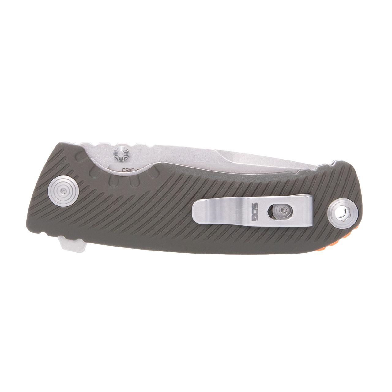 SOG Knives 11-06-01-43 Tellus ATK Olive Drab+Orange -3.5" Stonewash ...