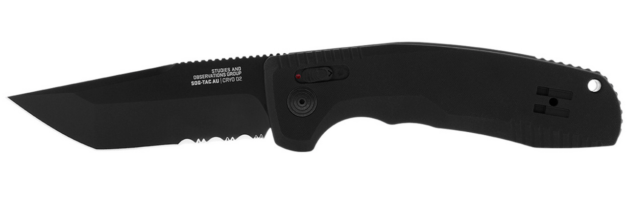 SOG Knives 15-38-04-57 SOG-TAC AU AUTOMATIC - 3.43" Combo Edge D2 Tanto ...