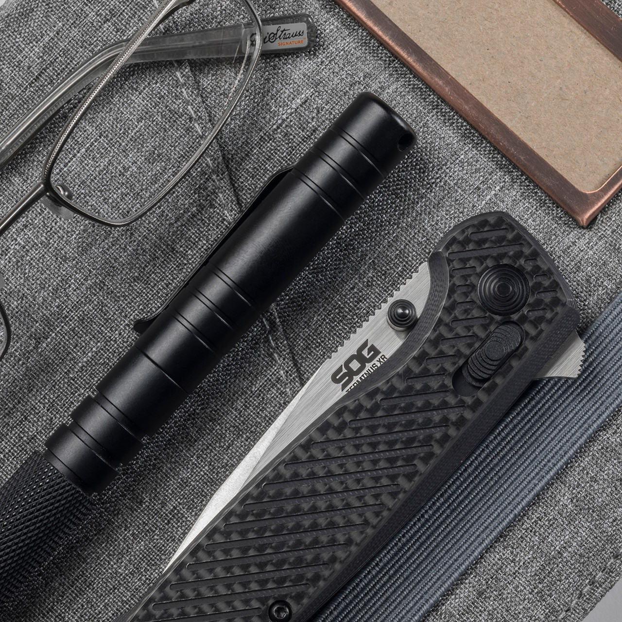 SOG Knives TM1025 Terminus XR Lock Flipper - 2.95" Satin Finish CPM ...
