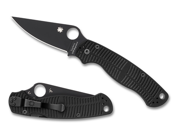 Spyderco C81GMCBKP2 Para Military 2 SALT - 3.45" CPM MagnaCut DLC ...