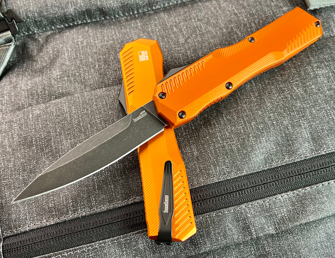 Kershaw 9000ORBW Livewire OTF AUTOMATIC - 3.3" Blackwash CPM-MAGNACUT ...