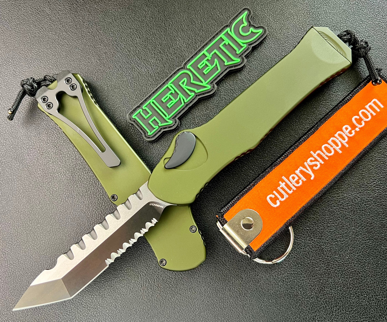 Heretic Knives Hydra Single Action OTF Automatic - 3.6" DLC Finish CPM ...