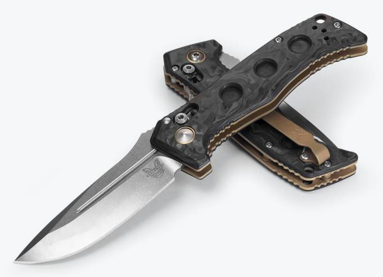 Benchmade 2730-03 Mini Adamas AUTOMATIC - 3.25" Plain Edge CPM-Magnacut ...