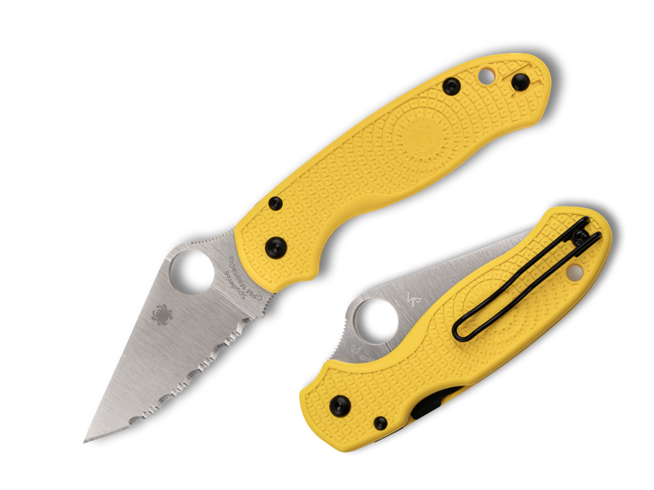 Spyderco C223SYL Para 3 Lightweight SALT - 2.92" Serrated CPM-MagnaCut ...