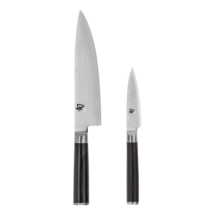 Shun Classic DMS0220 2 Piece Flat Set - 3.5" Paring & 8" Chef's Knie