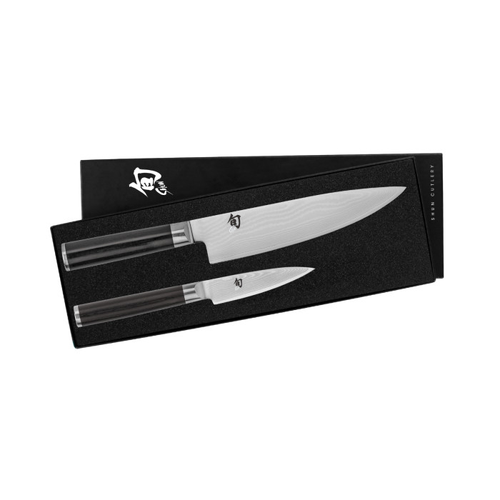 Shun Classic DMS0220 2 Piece Flat Set - 3.5" Paring & 8" Chef's Knie