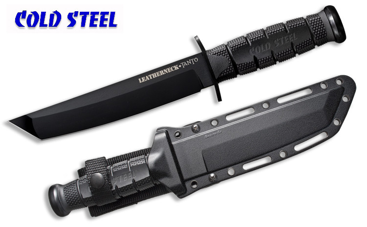Cold Steel 39LSFCT Leatherneck Tanto - 7.0" Black Finish Plain Edge D2 ...
