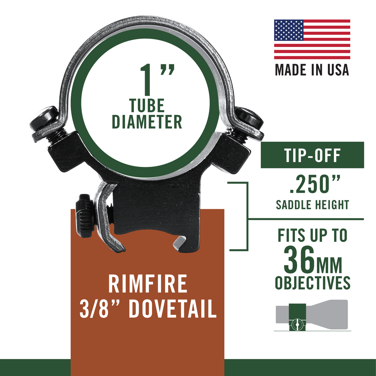 Classic Sure Grip Rings for Rimfire Rifles with Factory Grooves | Weaver
