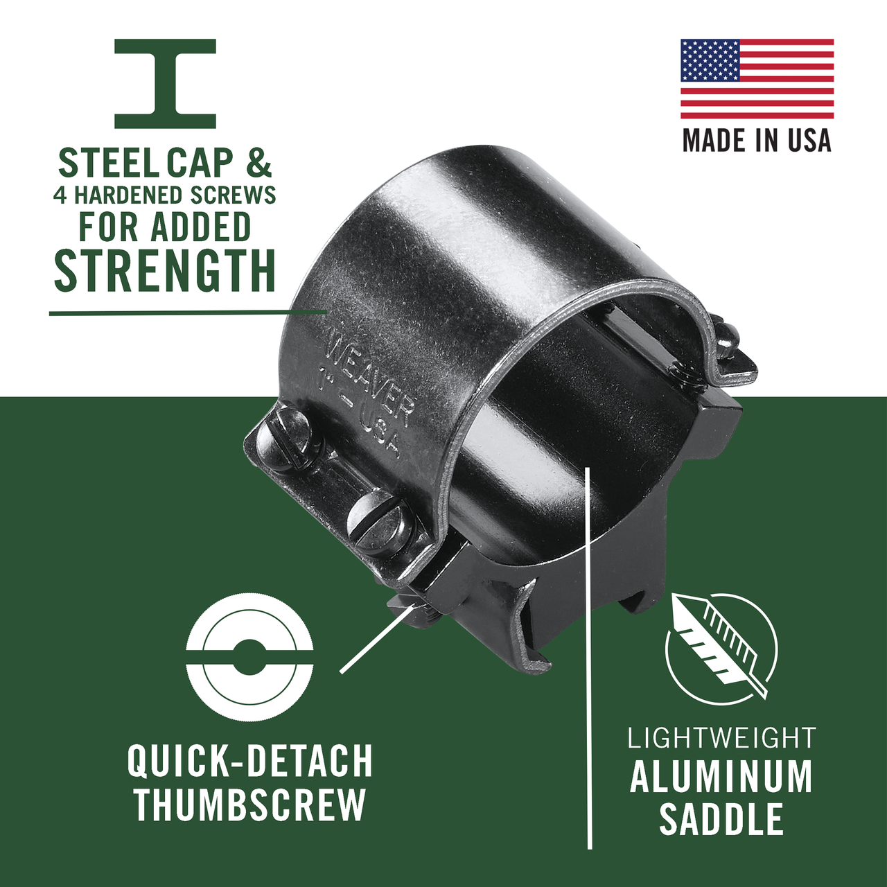 Classic Sure Grip Rings for Rimfire Rifles with Factory Grooves | Weaver