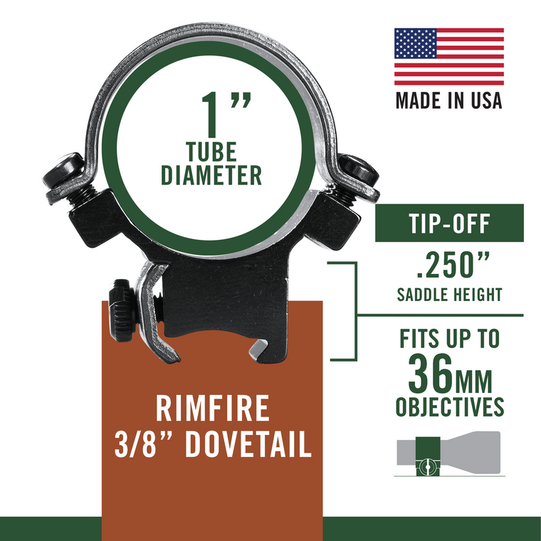 Classic Sure Grip Rings for Rimfire Rifles with Factory Grooves | Weaver