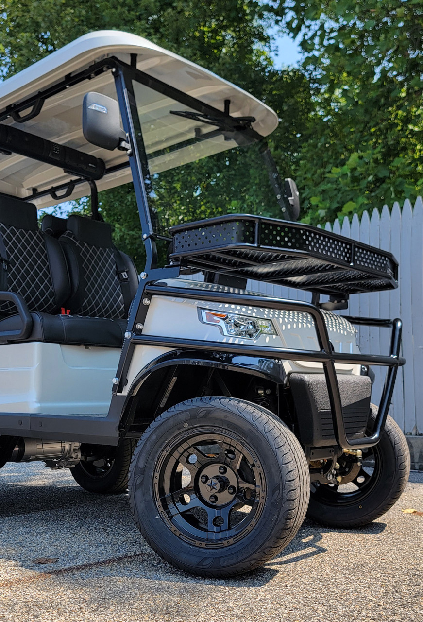 2025 Epic EV E40L Pearl White LSV Lithium 4 Passenger Lifted Golf Cart ...
