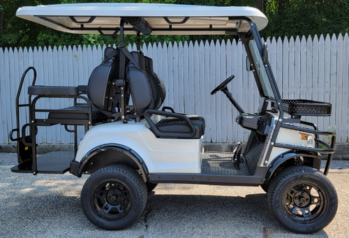 2025 Epic EV E40L Pearl White LSV Lithium 4 Passenger Lifted Golf Cart ...